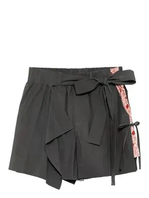 CRAIG GREEN Layered Floral-print Shorts - Grey