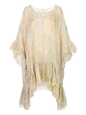 Chloé Ruffled Asymmetric Dress - Neutrals