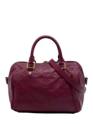 LOUIS VUITTON Louis Vuitton Monogram Empreinte Speedy Bandouliere 25 Satchel Red