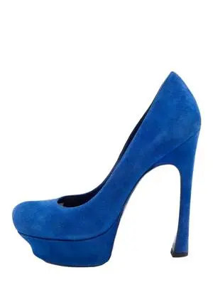 Saint Laurent Palais Platform Pumps - Blue