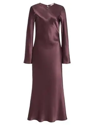 BY MALENE BIRGER Silk Satin Maxi Dress - Purple