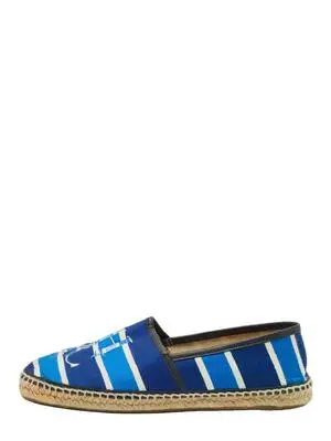Carolina Herrera Striped Logo-embroidered Espadrilles - Blue