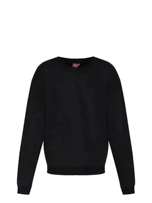 DIESEL® Embroidered Logo Crew Neck Sweater - Black