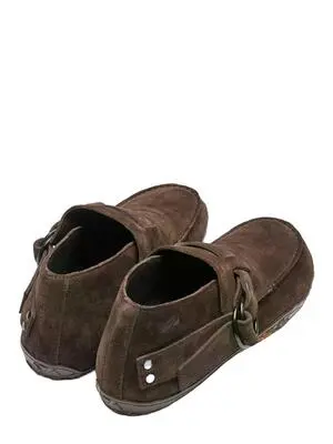 Suicoke Buckled Suede Loafers - Brown