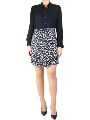 P.A.R.O.S.H P.A.R.O.S.H. Leopard-Print Wrap Mini Skirt