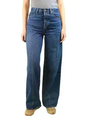 FRAME Collegiate Wide Leg Jeans - Blue