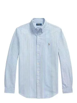 Polo Ralph Lauren Custom Fit Striped Oxford Shirt - Blue