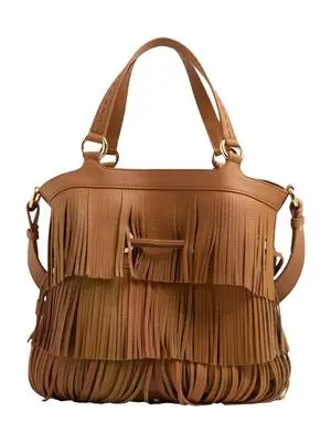 LANCEL Lancel Premier Flirt Fringed Bucket Bag Brown