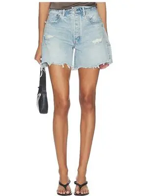 Moussy Vintage Mckendree Long Denim Shorts - Blue