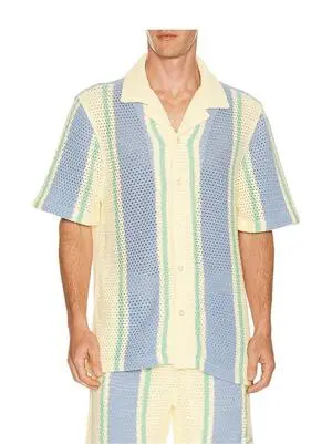 True Religion Short Sleeve Knit Stripe Shirt In . Also - Multi