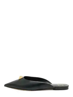 Valentino Garavani One Stud Leather Mules - Black