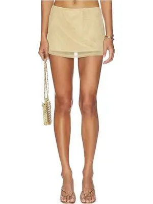TIGER MIST Octavia Mini Skirt In . Also - Metallic Gold