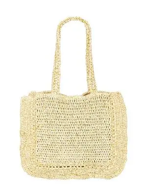 NIKKI BEACH Kamila Raffia Tote Bag - Beige