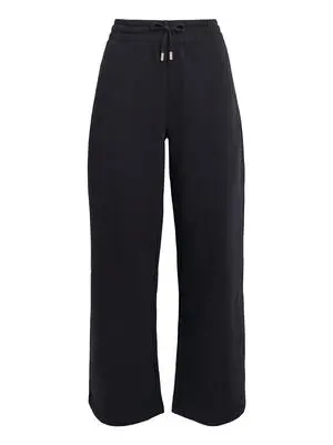 Harrods Cotton Jersey Wide-leg Sweatpants - Black
