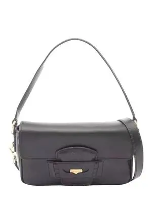Miu Miu Miu Miu Penny Leather Shoulder Bag Black