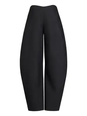Alaïa Wool Curved-leg Trousers - Black