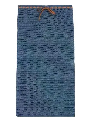 TOD'S Crochet-knit Midi Skirt - Blue