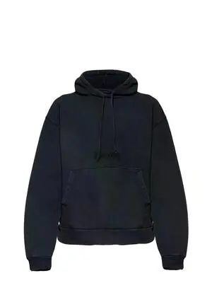 Balenciaga Logo-embroidered Hoodie - Black