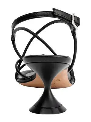 POEVE Hourglass-heel Sandals - Black