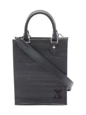 LOUIS VUITTON Epi Petite Sac Plat Handbag - Black