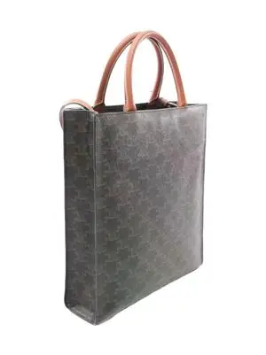 Celine Triomphe Canvas Tote Bag - Brown