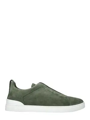 Zegna Triple Stitch Suede Sneakers - Green