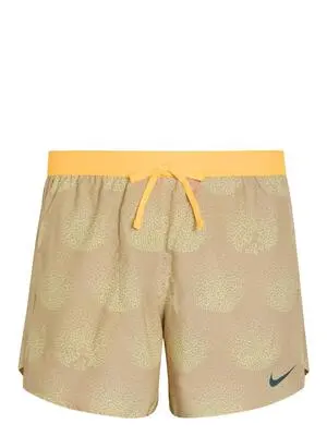 Nike Stride Dri-fit 5" Printed Running Shorts - Beige