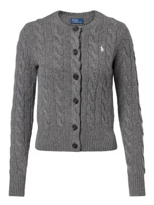 Polo Ralph Lauren Polo Ralph Lauren Cable-Knit Wool And Cashmere Cardigan Grey