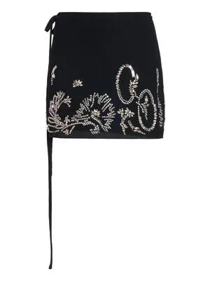 Dries Van Noten Gabrina Embellished Mini Wrap Skirt - Black