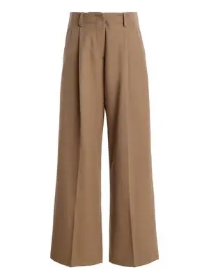 Proenza Schouler Halima Wool Gabardine Pants - Khaki