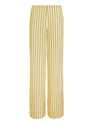 Staud Silk Stripe Stroll Trousers - Beige