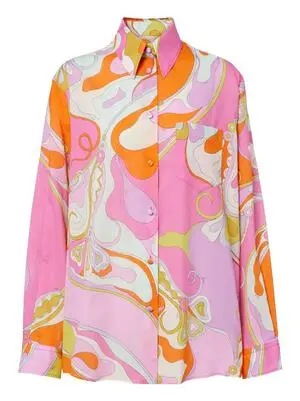 Emilio Pucci Orchidee Cotton Shirt - Multicoloured