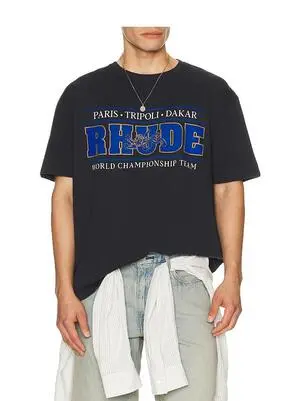 Rhude Chrono Tee In . Also - Black
