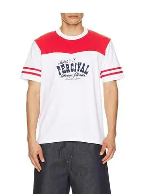 PERCIVAL Cut And Sew Regular Tee In . Also - White