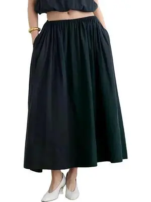 TOCCIN Imogen Gathered Skirt - Blue