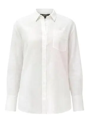 TOCCIN Riley Asymmetrical Pocket Detail Linen Shirt - Neutrals