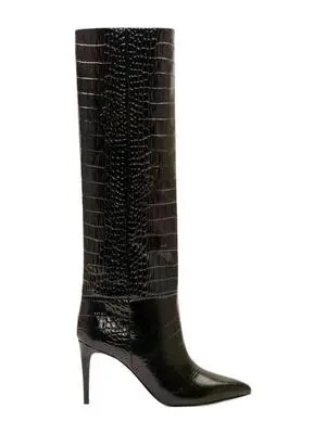 Paris Texas Knee-high Stiletto Boots - Black