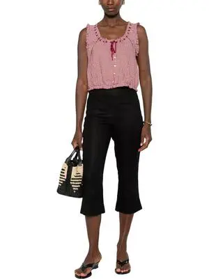 DÔEN Traveler Gingham Top - Red