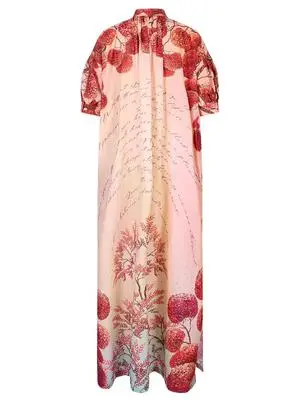 F.R.S FOR RESTLESS SLEEPERS Floral-print Broderie Anglaise Maxi Dress - Neutrals