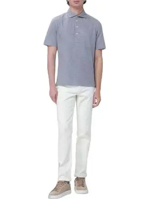 Brunello Cucinelli Short-sleeve Cotton Polo Shirt - Grey