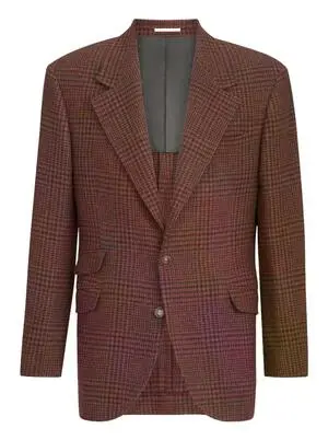 BRUNELLO CUCINELLI Cashmere Prince Of Wales Cavallo Tailor Blazer
