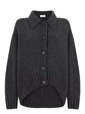 ATTICO The Attico Logo-Embroidered Collared Cardigan