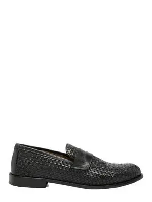 MARECHIARO 1962 Woven Leather Loafers - Black