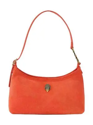 Kurt Geiger Kurt Geiger London Suede Shoulder Bag With Eagle Head Detail Orange