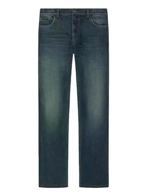 COURREGES Straight-leg Denim Jeans With Whiskering Detail - Blue
