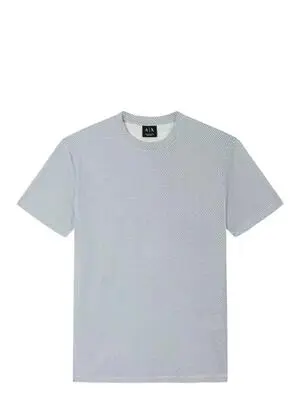 Armani Exchange Monogram-print Cotton T-shirt - Blue