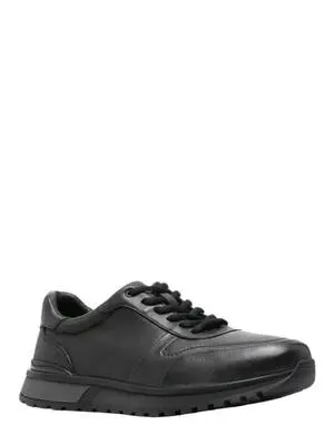 SERGIO MORETTI FIRENZE Panelled Leather Sneakers - Blue