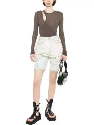 Rick Owens Slivered Shorts - Neutrals