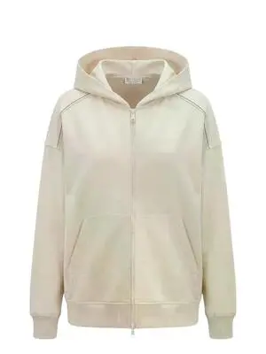 Brunello Cucinelli Monili-chain Hoodie - Neutrals