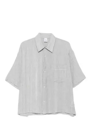 WON HUNDRED Striped Short-sleeve Shirt - Neutrals
